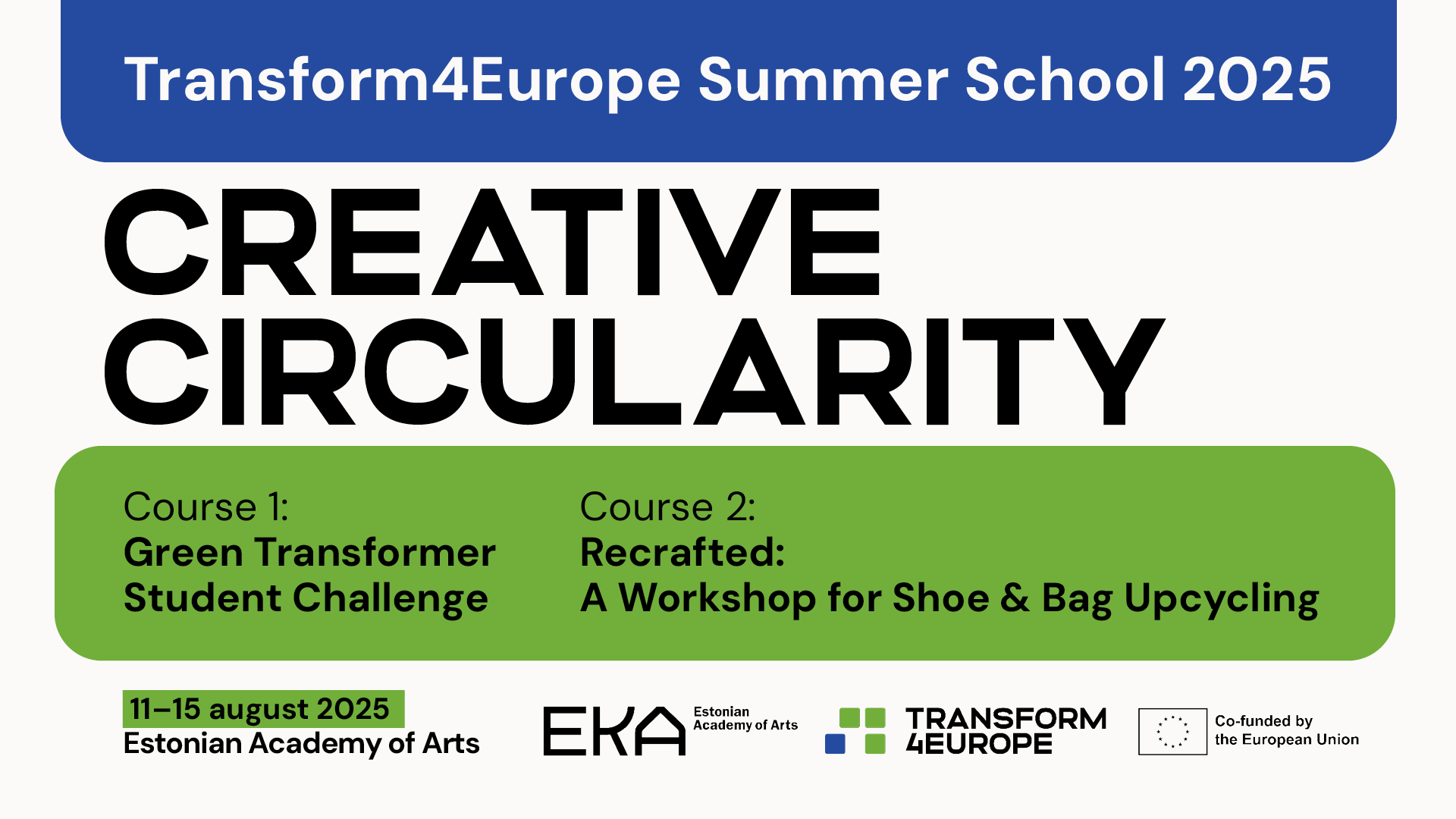 T4EU Summer School in Estonia: 11-15 August 2025 - Transform4Europe